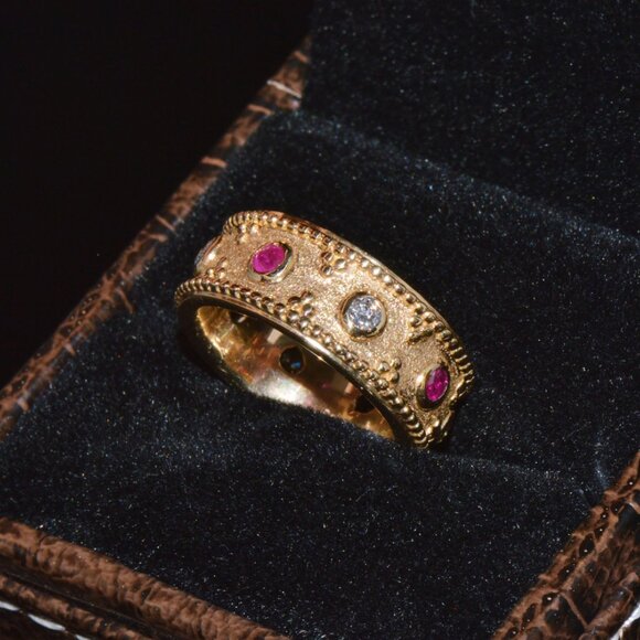 ExoticGoldJewelry | Jewelry | Gorgeous Natural Diamond Ruby 8k Solid ...